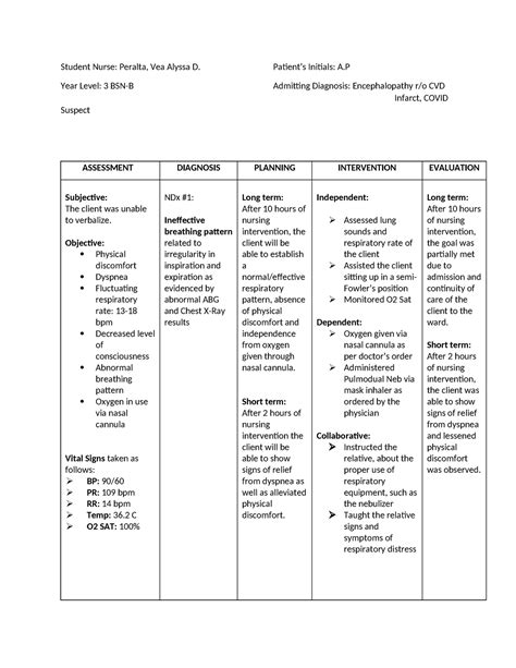 Er Adpie Ncp Naaaaaaaaaaaaa Student Nurse Peralta Vea Alyssa D