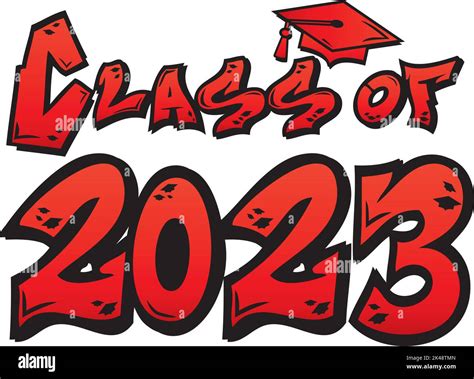 Red Class Of 2023 Design Stock Vector Image And Art Alamy
