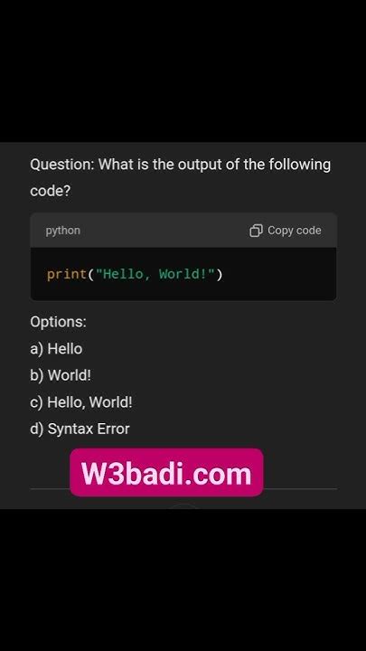 Python Quiz Whats The Output 💻 Codequizpythonbasics Techchallenge Programminglife