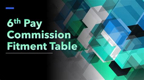 6th Pay Commission Fitment Table For Pay Fixation