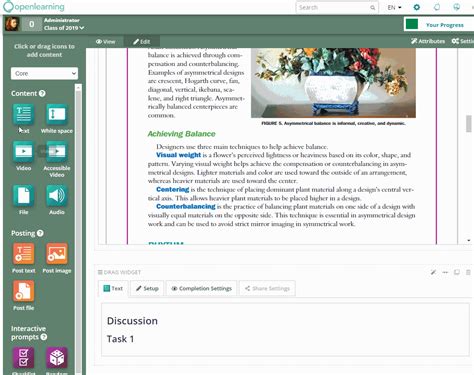 How To Set Up The White Space Widget Core Widgets Openlearning Help