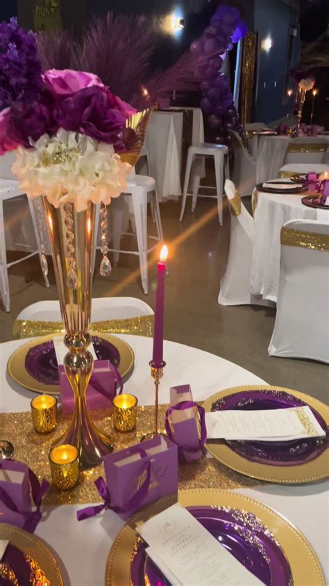 Purple And Gold Centerpieces How To Make A Table Centerpiece With A 3d