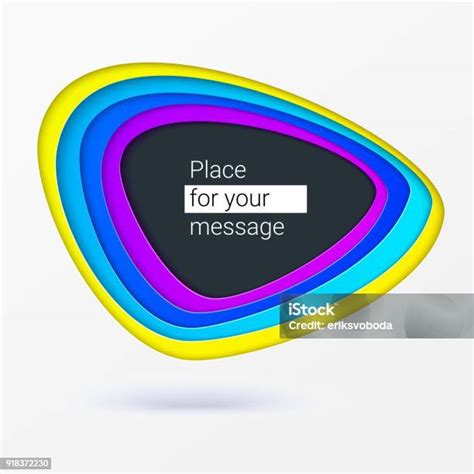 다채로운 추상적인 배경 종이 잘라 도면 배치에서 조각 음성 또는 광고에 대 한 계층화 된 거품이 있다입니다 안내 책자 배너 전단지 디자인 레이아웃입니다 3 차원 일러스트