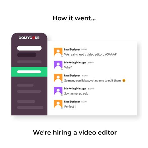 Gomycode On Linkedin Hiring Videoeditors Jobs Gomycode