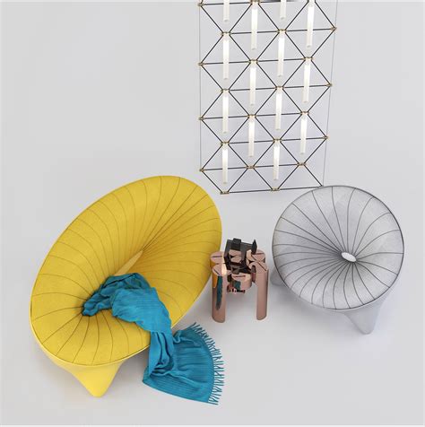 소파 세트 명사 컬렉션 Alexandre Boucher 플로어 램프 3d 모델 29 Max Fbx Unknown