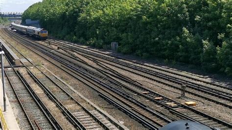 Gbrf 66742 With 6x24 And New Swr Class 701 Unit Approaching Basingstoke