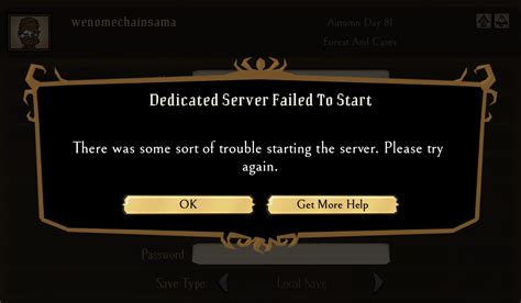 Launching Server Doesnt Work Dont Starve Together Beta Branch