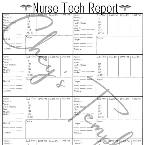 Editable Cna Report Sheets Etsy Uk