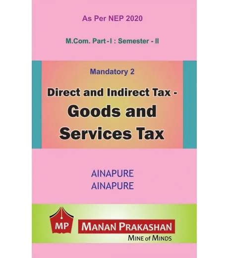 Buy Direct And Indirect Tax M Com Sem 2 Manan Publication Books Online From Babechamp