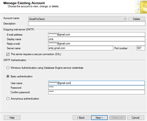Umas Blog How To Configure Database Mail Using Gmail Smtp Account