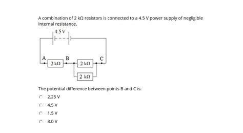 Solved A Combination Of 2kΩ Resistors Is Connected To A 4 5