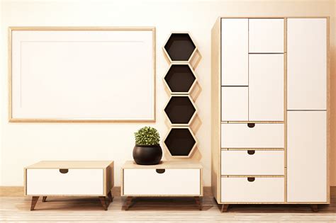 캐비닛 목재 디자인과 방에 벽에 육각형 선반 최소한의 모형3d 렌더링 0명에 대한 스톡 사진 및 기타 이미지 0명 3차원 형태 Tv 스탠드 Istock