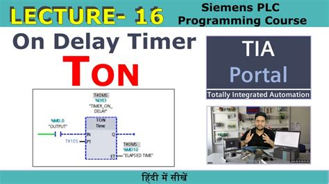 tia portal how to use on delay timer ton youtube