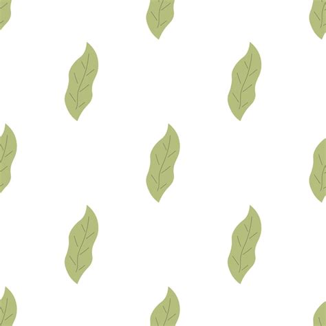 Leafs 원활한 패턴 식물 그림 패브릭 섬유 벽지에 대한 예쁜 스칸디 스타일 프리미엄 벡터