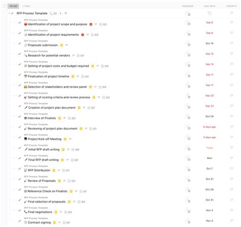 RFP Process Template By ClickUp