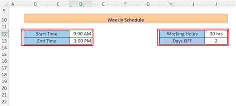 How To Create A Weekly Schedule In Microsoft Excel SpreadCheaters