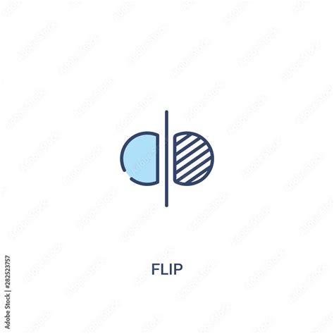 Flip Concept 2 Colored Icon Simple Line Element Illustration Outline