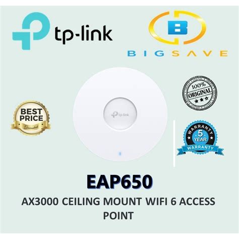 Tp Link Eap Ax Ceiling Mount Wifi Access Point Shopee Malaysia