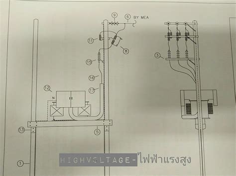 Layout Transformer Cable Box High Voltage ไฟฟ้าแรงสูง