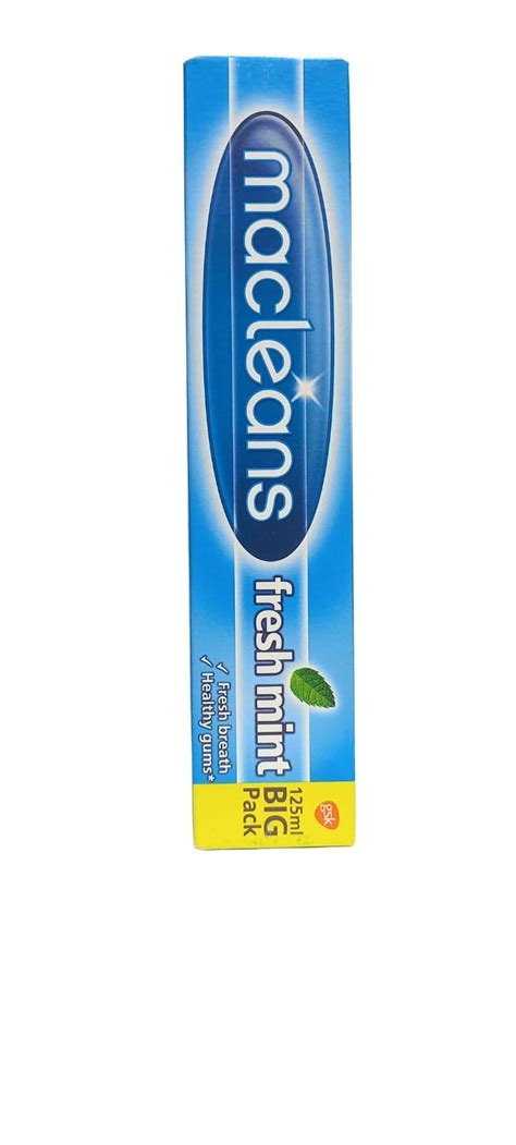 Macleans Fresh Mint Toothpaste Fresh Mint Fluoride Toothpaste Brush