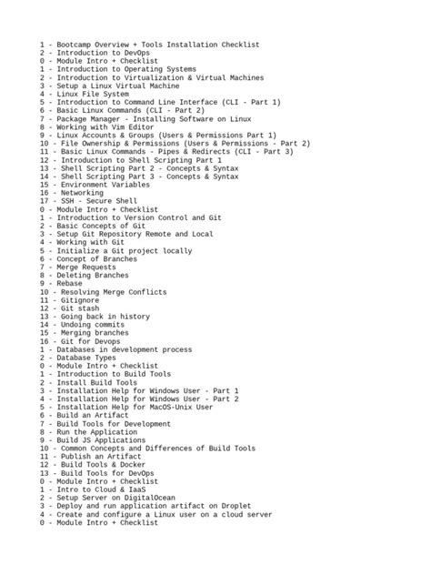 Devops Bootcamp Pdf Shell Computing Python Programming Language