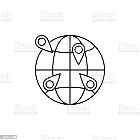 핀 지구 아이콘 탐색 그림의 요소입니다 프리미엄 품질 그래픽 디자인 아이콘입니다 웹사이트 웹 디자인 모바일 응용 프로그램에 대 한 표지판 및 기호 컬렉션 아이콘 거리에 대한