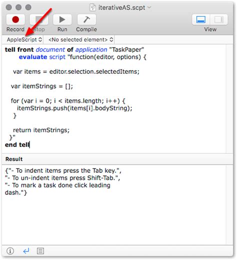 Scripting Alternatives For Tp3 Applescript And Javascript For Applications Taskpaper Hog