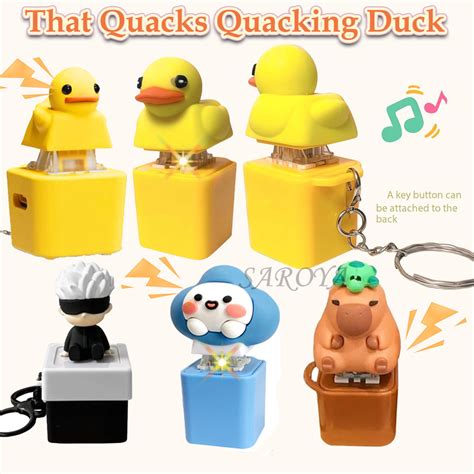 Duck Keyboard Keycaps That Quack Quacking Keyring Fidget Button Key Board Clicker Sensory Toys