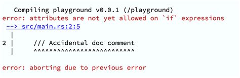 Incorrect Error Reported For Doc Comment On If Statement Issue Rust Lang Rust Github