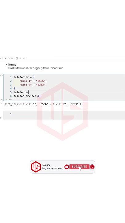 Python Sözlük Metotları Items Python Sözlükler Coding Programming