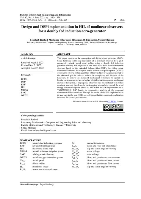 Pdf Design And Dsp Implementation In Hil Of Nonlinear Observers For A Doubly Fed Induction