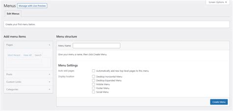 How To Create Edit And Customize Wordpress Navigation Menus