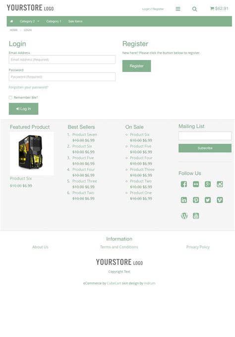 Minimaliser Skins Cubecart