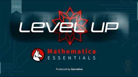 Level Up With Mathematica Essentials Pro Course By Socratica Youtube