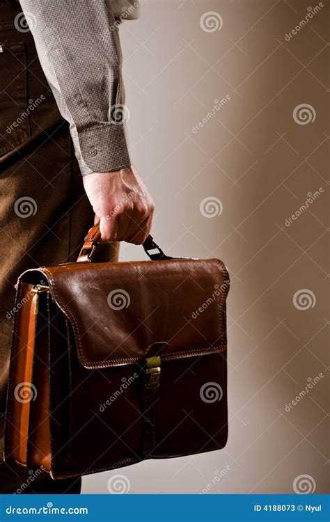 Businessman Carries Suitcase Stock Image Image Of Handheld Holding