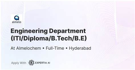 Engineering Department Itidiplomabtechbe Job Hyderabad Mid Level