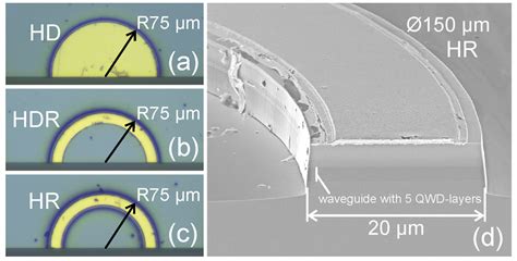 Half Ring Microlasers Based On Ingaas Quantum Well Dots With High Material Gain