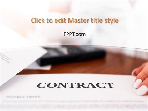 Free Contract Powerpoint Template Free Powerpoint Templates