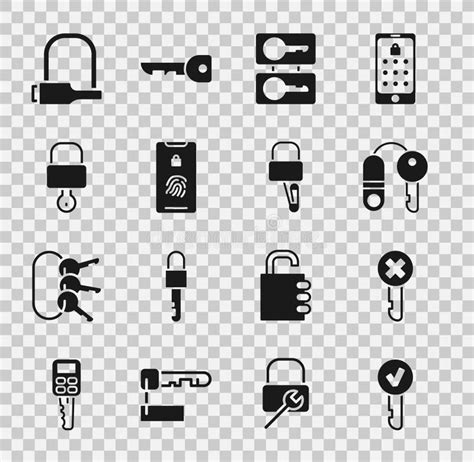 Set Key Wrong Key House With Casting Keys Mobile Fingerprint Scan Lock And Bicycle Lock