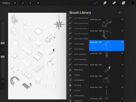 Procreate Architecture Brush Hatch Block Pack Updatev4 1 Etsy Australia