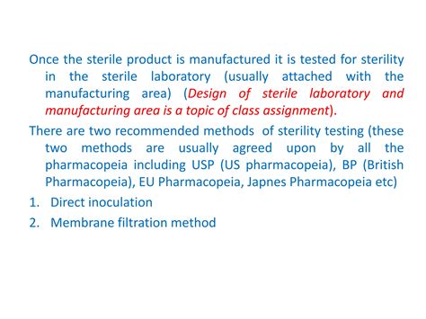 Lab Experiment Sterility Testing Pdf