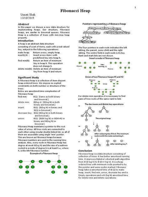 Fibonacci Heap Pdf Algorithms And Data Structures Computer Data