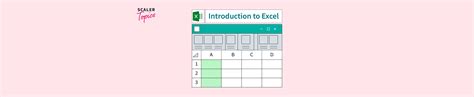 Introduction To MS Excel Scaler Topics