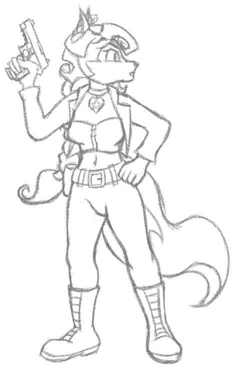 Carmelita Fox Sketch Weasyl