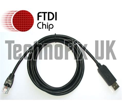 Ftdi Usb To Serial Rs232 Console Rollover Cable For Cisco Routers Rj45 Technofix Uk