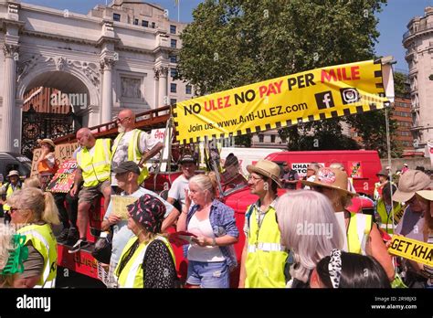 London Uk Ultra Low Emission Zone Protesters Take To The Streets