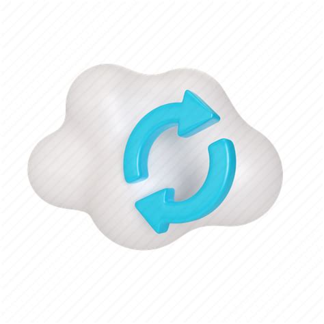 Cloud Sync Illustration Cloud Computing Arrow Spin Internet 3d