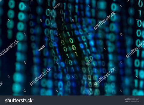 Digital Binary Data On Computer Screen Stock Photo Shutterstock