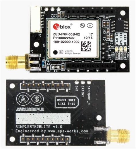 Simplertk2b Lite U Blox Zed F9p Papan Gps Rtk Multiband Ardusimple