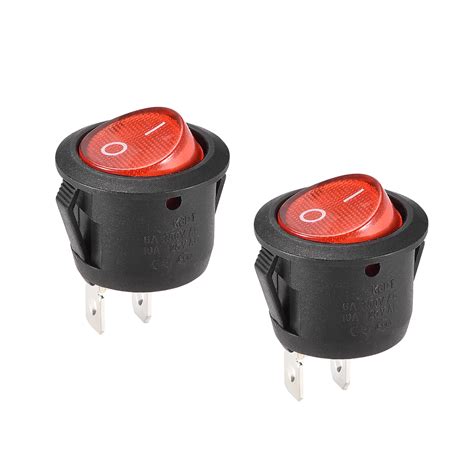 Boat Rocker Switch Round Toggle Switch Red For Boat Car Marine ON OFF AC V A V A Pcs
